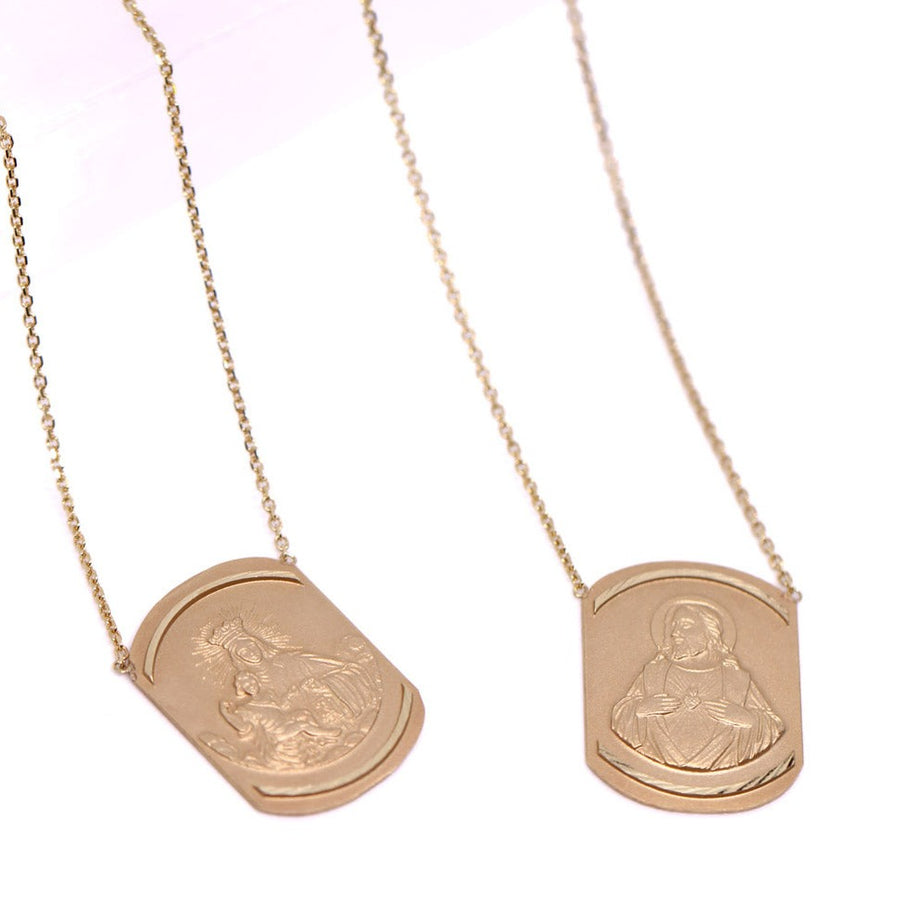 14K Solid Yellow Gold Scapular Necklace – Laraquel Jewelry